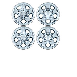 Set of 4 Silver 17 Inch Ford Fusion 5 Spoke Hubcap Wheel Covers w/ Push On Retention System - Aftermarket: IWC457/17S