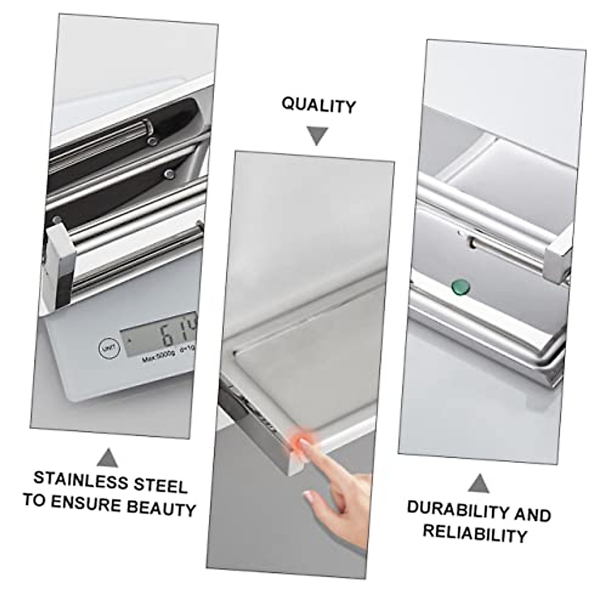 DOITOOL 1pc Paper Towel Holder Toilet Tissue Holder Toilet Stand Stainless Steel Paper Towel Holder Self Adhesive Toilet Paper Dispenser Toilet Tissue Dispenser Holder Shampoo Stand Silver