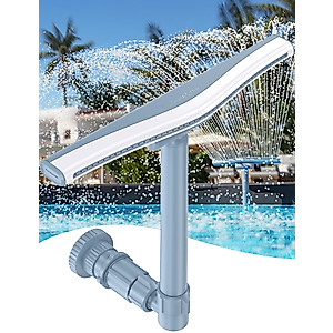 POOLHACKER Pool Fountains for Above and In-ground Pools, Adjustable Whale Tail Waterfall Wide Width Pool Sprinkler Fountain for Relaxation & Cooling 10-20 Degrees, Swimming Pool SPA Accessories