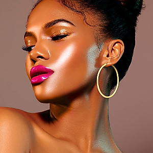 14K Yellow Gold Filled Hoop Earrings (50mm)