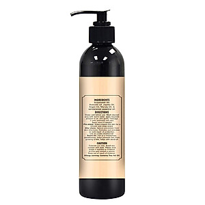 The Henna Guys 8 fl. Oz Pre-Shave & Beard Conditioning Oil for Men, Sandalwood Scent, with Jojoba, Argan, & Marula Oils, Free from Ammonia, Sulfate, Phthalate