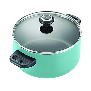 Farberware High Performance Nonstick Cookware Pots and Pans Set Dishwasher Safe, 17 Piece, Aqua