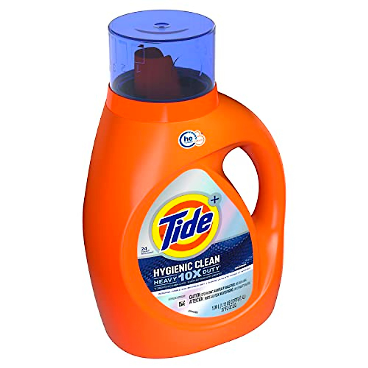 Tide Hygienic Clean Heavy 10X Duty Laundry Detergent Liquid Soap, Original Scent, 37 Fl Oz, 24 Loads, He Compatible