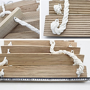 Emergency Fire Escape Rope Ladder 1-5 Story Homes Reusable Compact & Portable Wood External Ladder for Kids and Adults