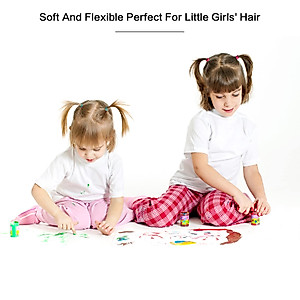 SYGY 200PCS Baby Hair Ties for Girls, Toddler Hair Tie 3mm Thick, Small Hair Ties Multicolor Elastic Hair Bands, No Hair Damage Cute Hair Accessories Ponytail Holder for Infants Kids