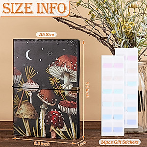 Daily Planner Undated, A5 Planner Weekly and Monthly to Do List Notepad PU Leather Appointment Book Cute Work Planner Binder with 24pcs Gift Stickers Habit Tracker