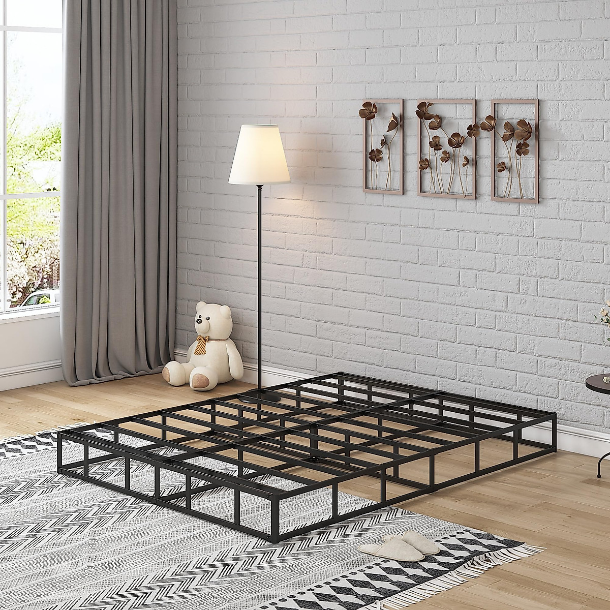 FMDMR Full Size Box Spring with Fabric Cover Set,7 Inch High Profile Full Box Spring with 3000lbs Max Weight Capacity, Durable Mattress Foundation Easy Assembly, Non-Slip, Noise Free