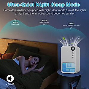 Dehumidifiers for Home with Digital Humidity Display, 37oz Basement Dehumidifier with 7 Colors LED, Auto Shut-Off, Timer & Laundry Dry, Small Dehumidifier for Bedroom, Bathroom, Basement, RV, Office