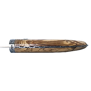 Laguiole en Aubrac Cuisine Gourmet Stainless Fully Forged Steel Made In France Cook's Chef 's Knife With Olivewood Handle, 9-in / 23cm