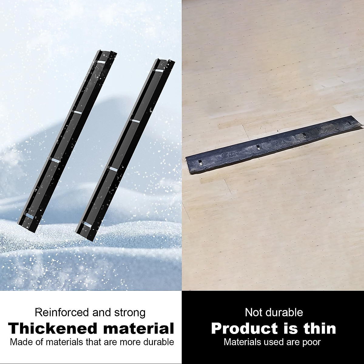 Ameri Exact Replacement Scraper Bars for MTD Snow Throwers - Replaces MTD Part No 731-1033 731-0778 73-017 - Compatible with All 20-Inch and 21-Inch MTD Snow Throwers (2P)