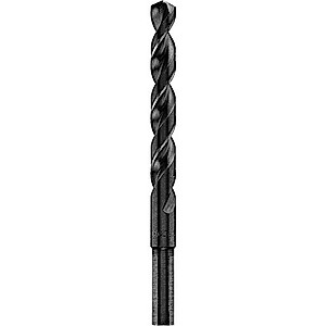 DEWALT DW1128 7/16-Inch Black Oxide 3/8-Inch Reduced Shank Split Point Twist Drill Bit