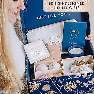 Luxe England Gifts Royal Gift Basket for Women - Best Mother's Day Gift Box, Thank you, Congratulations, Happy Birthday Gifts for Women Friend, Wife, Mom, Sister