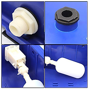 Automatic Cattle Water Bowl with Float Valve for Dog Horse Animal Livestock Waterer (Dark Blue)