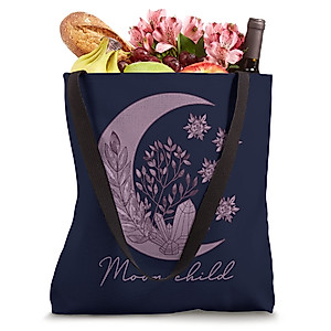 Moon Child Witch Crescent Moon Crystals Witchcore Aesthetic Tote Bag
