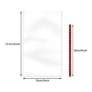 Newkita 3x5 Cellophane Bags, Clear Goodie Bags, Cake Pop Rice Crispy Bags With 4" Twist Ties, Candy Bags/Cookie Bags/Treat Bags with Ties/Clear Gift Bags/Cellophane Treat Bags 100 Pack