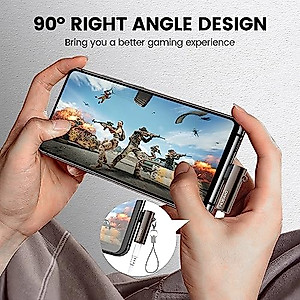 MOSWAG USB C to 3.5mm Jack Type C Headphone Adapter Right Angled Aux Mic Audio Dongle Zinc Alloy Headphone Adapter Compatible with iPhone 15 Plus Samsung Galaxy S23 S22,Huawei P50/40,Mate 40/30