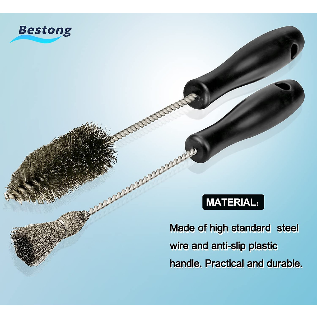 2pcs Injector Sleeve Cup Bore Seat Cleaning Brush Kit Compatible with Ford Powerstroke 7.3L 6.0L 6.4L 6.7L 1994-2018, Caterpillar 3126 C7 C9, Navistar Replace AP0084 AP0085 3252