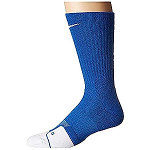 Nike Elite 1.5 Team Crew Sock Royal Blue/White/White LG (Men's Shoe 8-12, Women's Shoe 10-13)