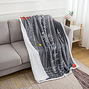 Funny Sister Blanket Birthday Gifts | Luxurious Sister Blanket with Loving Messages for Sister Birthday Gifts | Snuggly Soft Fleece Blanket Sister Gifts from Sister | 50" X 60" (Sherpa Fleece, Grey)