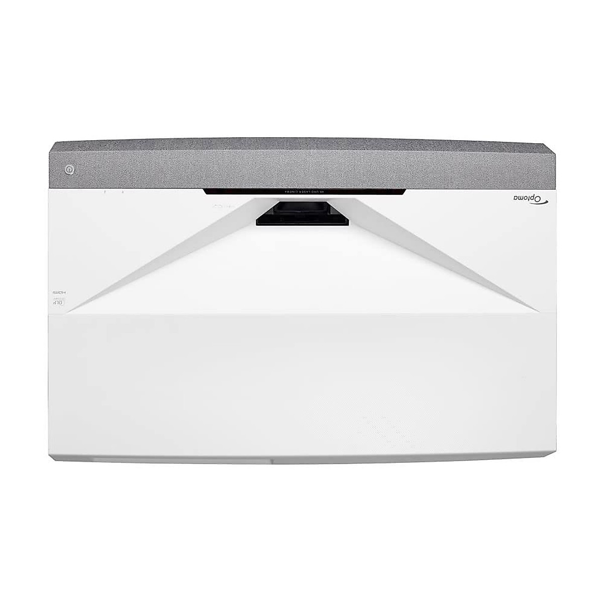 Optoma CinemaX D2 4K UHD Ultra-Short-Throw DLP Projector with HDR, White (2022) Bundle with 120" Home Theater Projector Screen Indoor Outdoor + 2 Year Protection Warranty