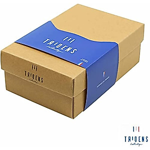 Tridens Hand Finished Ergonomic Vintage Brute Stainless Steel Fork, 165mm / 6.5-in With Beechwood Base, 100% Made In France