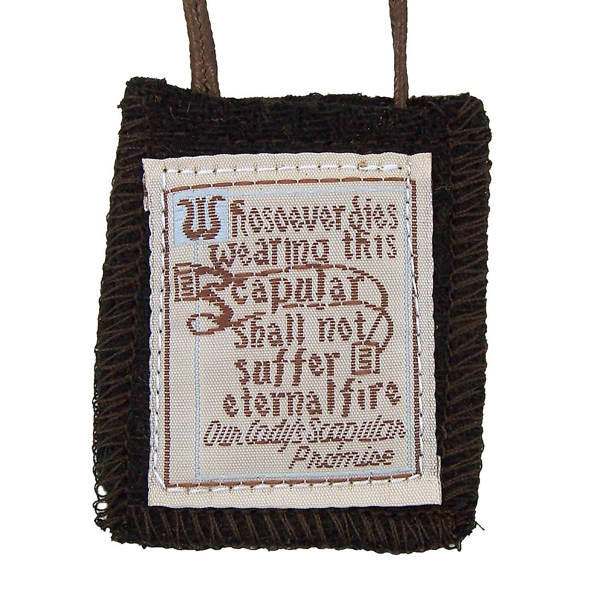 Needzo Genuine Wool Brown Our Lady Scapular