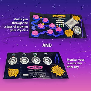 Kids Crystal Growing Kit - Science Kits for Kids - Chemistry Set to Grow 4 Amazing Crystals - Science Kits & Toys - Crystal Kit for Kids Age 8 Years and Up - Science Toys - STEM Kits