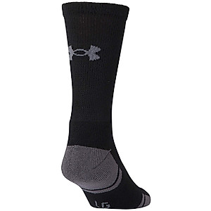 Under Armour Adult Resistor 3.0 Crew Socks, Multipairs , Black/Graphite (12-Pairs) , X-Large