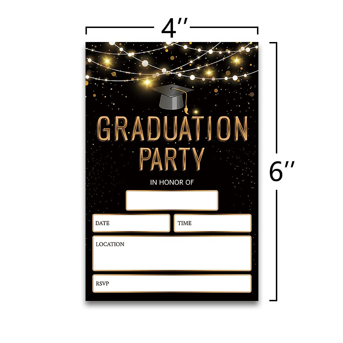 FujLoy 20 Cards with Envelopes, graduation party invitations 2024, 2024 College, High School, University Grad Celebration.（008）