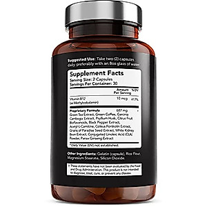 Vitamin Bounty Burn X13 - Thermogenic Fat Burner, Fat Burner for Men, Fat Burners for Women, Thermogenic Warming, Support Muscle Growth, Pumps, Vascularity, and Energy Levels - 60 Capsules