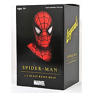 Legends in 3-Dimensions: Marvel Spider-Man 1: 2 Scale Bust, Multicolor, 10 inches