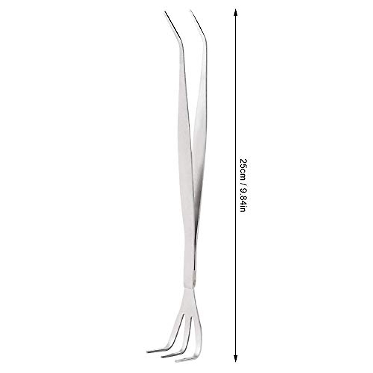 Maxmartt Bonsai Root Rake,2-in-1 Stainless Steel Root Rake Bonsai Tweezers Soil Farming Tool with Ergonomical Handle