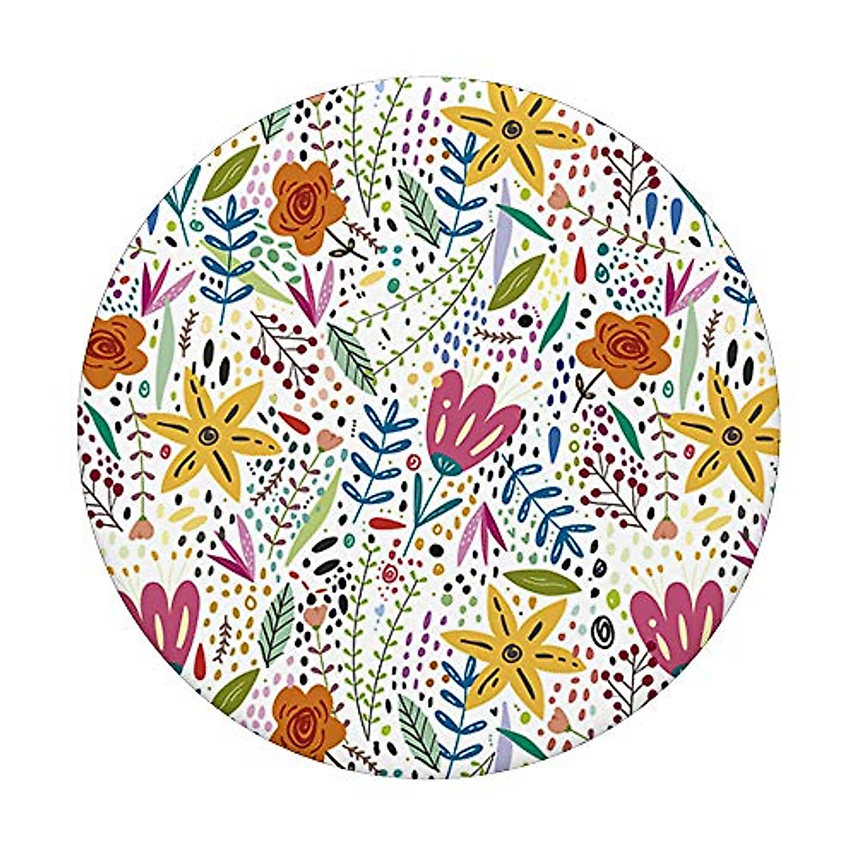 Yellow Orange Pink Red Flowers Pattern for Nature Lovers PopSockets PopGrip: Swappable Grip for Phones & Tablets