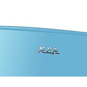 RCA RFR1055-BLUE, Retro 2 Door Apartment Size Refrigerator with Freezer, 10, Blue, cu ft
