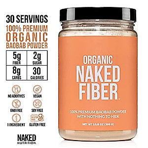 Naked Fiber Organic Baobab Powder Fiber Supplement