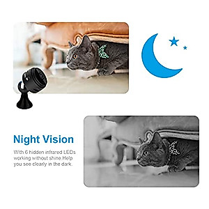 Mini Camera, Wireless WiFi Motion Detects Magnetic Camera, HD 1080P Portable Home Security Cameras Covert Nanny Cam Small Indoor Outdoor Video Recorder Motion Activated Night Vision (A)
