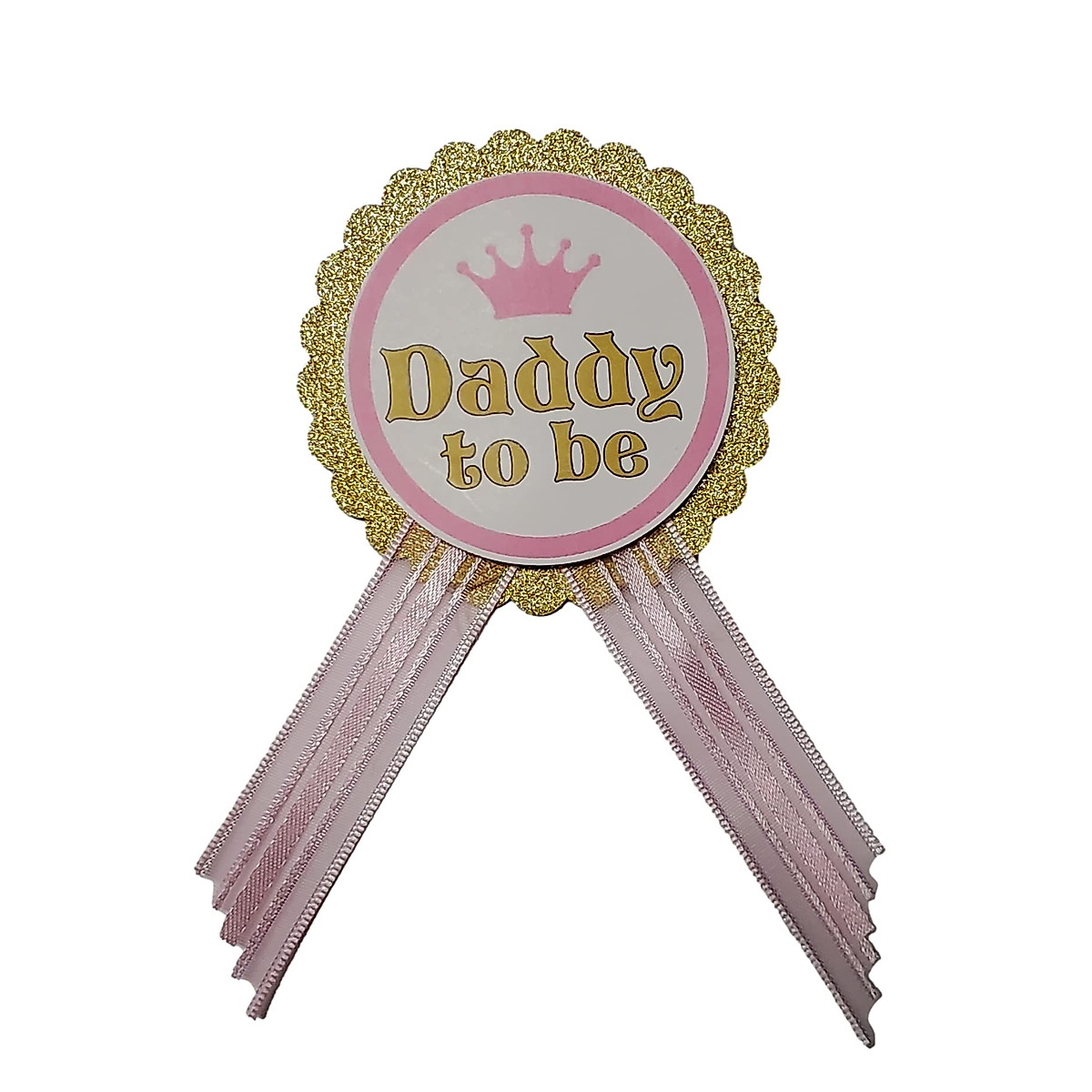 Daddy to Be Pin Princess Mommy to Be Baby Shower dad to wear at Baby Shower, Pink & Gold, It's a Girl, Baby Sprinkle