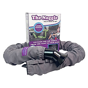NOGGLE, 8ft - Kids Personal Air Conditioning System, Made in USA, Directs Cool Air to Children in The Backseat - Air Conditioning Vent Hose for Vehicles, Making The Back Seat Cool Again - Grey