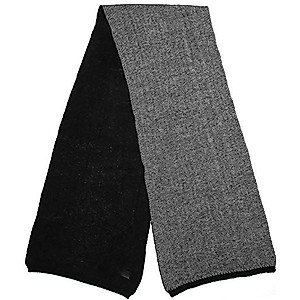 Mio Marino Mens Premium Winter Scarf, Soft Knit Scarves - Black & White - One Size