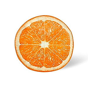 Orange Slice Round Fleece Throw Blanket | Plush Soft Polyester Cover for Sofa and Bed, Cozy Home Decor Room Essentials and Collectibles | 60 Inches