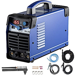 Mophorn Tig Welder, 160 Amp 110V & 220V DC Dual Voltage, 2 in 1 TIG/ARC Welder with TIG Torch Gun and Cable, Portable Combo Welding Machine with Digital Display, 160A Tig Welder and 140A ARC Welder