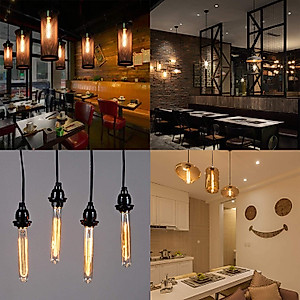 Leools T10 Led Bulbs,12W Dimmable Tubular Led Bulb,100 Watt Equivalent Edison Style Vintage LED Filament Light Bulb, E26 Long Tube Bulb,2700K Soft Warm White,7.3in(185mm),3-Pack.