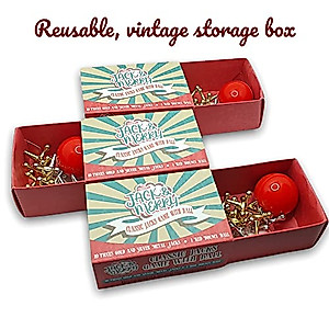 Vintage Metal Jacks Game with Ball - 3 Sets of Jax Game per Order, Retro Toys for Birthday Party,Chinese Jacks Pinata Filler Toy in Bulk,Giant Game Jax for All Ages, Jumping Jack by HAPPY JACK & MERRY