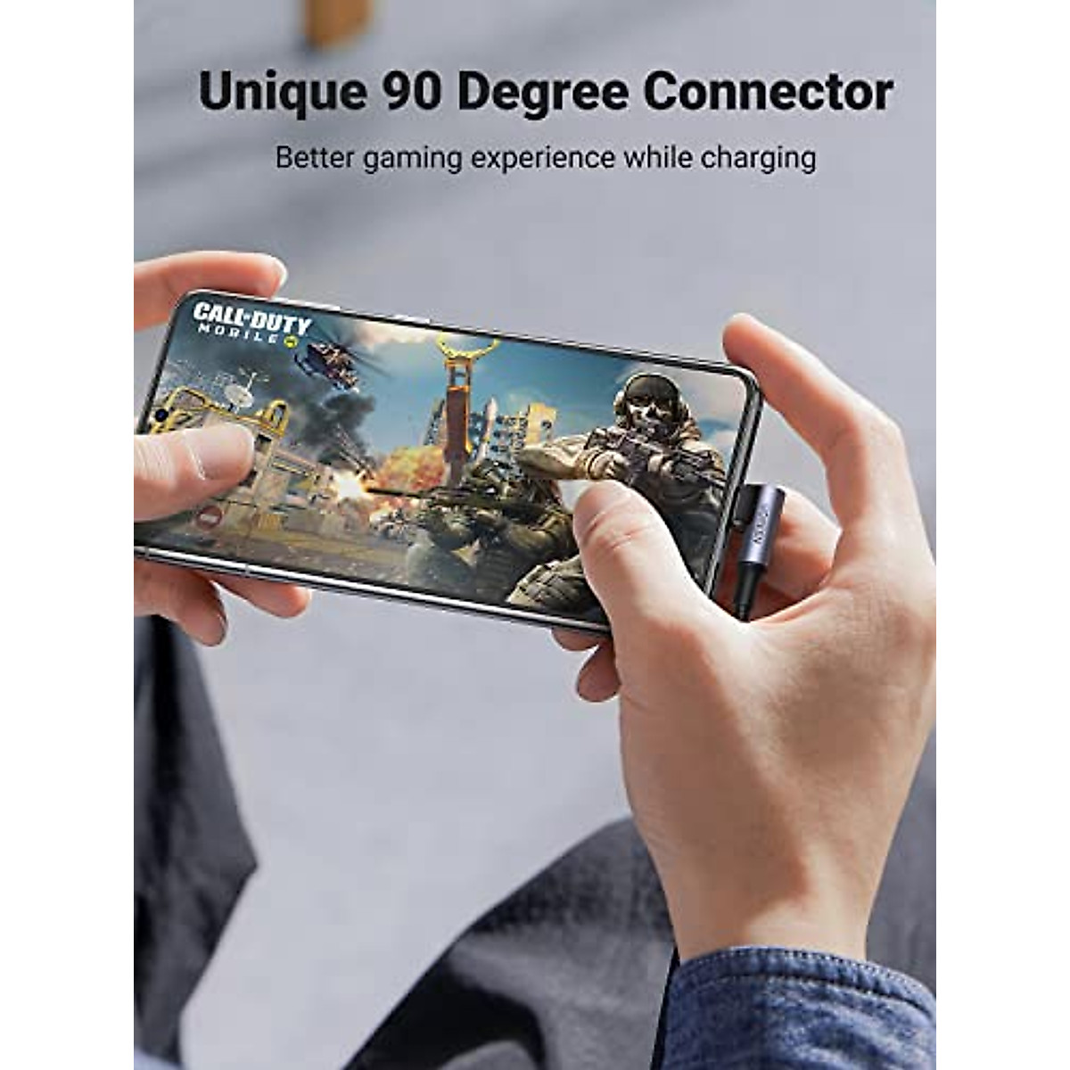 UGREEN 100W USB C Cable 90 Degree PD3.0 Fast Charging Compatible with MacBook Pro 2022, iPad Pro 2022, Elitebook, Dell XPS/Inspiron, Samsung Galaxy S23/S22/Z Fold, Pixel, Switch, etc. 3.3FT