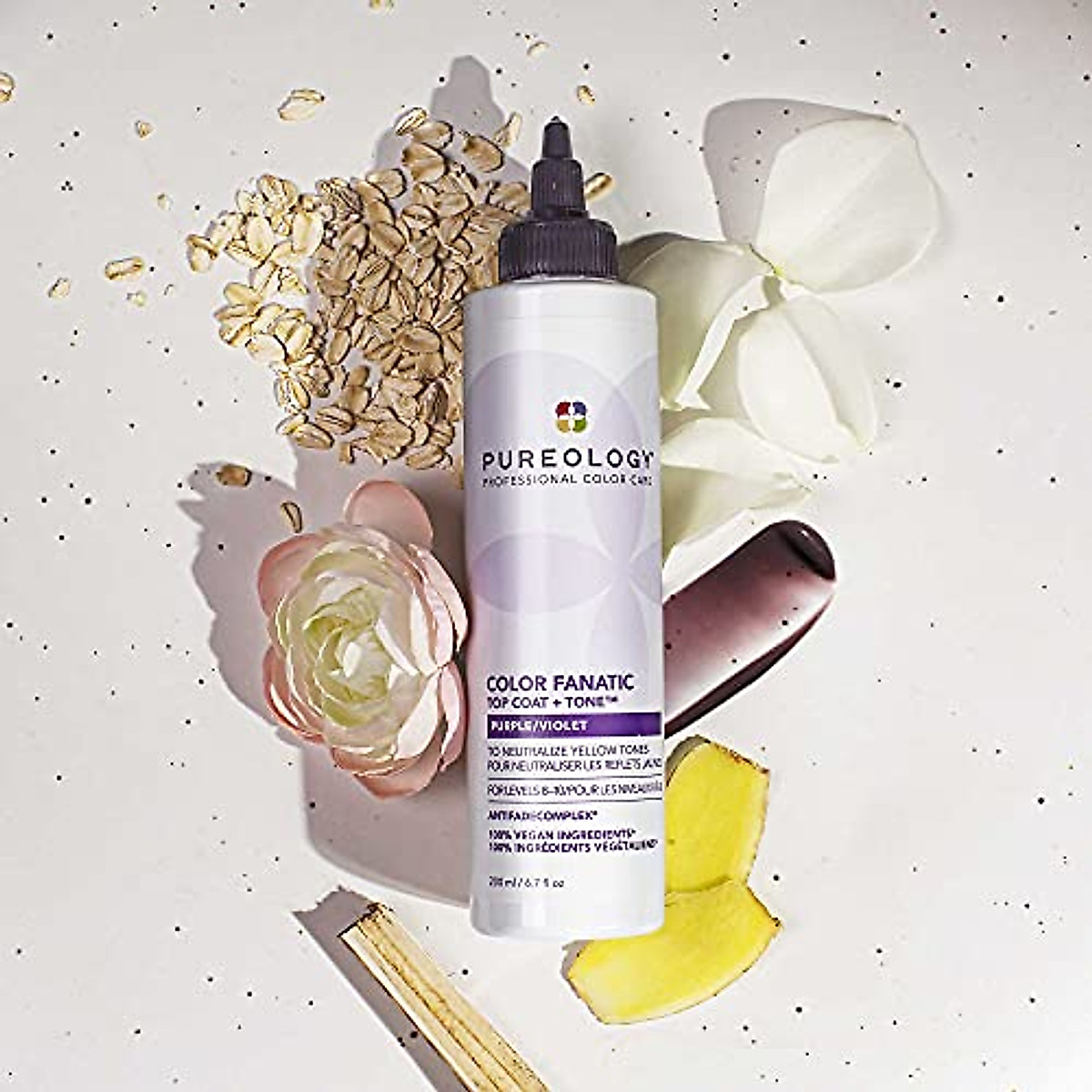 Pureology Color Fanatic Top Coat + Tone Purple, Pre-lightened light blonde to dark blonde, Rose, floral ginger & cedarwood, 6.7 fl. oz.