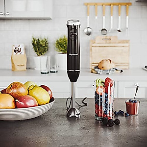 Highland Handheld Immersion Mixer, Black and Stainless Steel