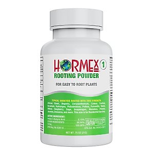 Hormex Rooting Powder #1 - for Moderately Difficult to Root Plants - 0.1 IBA Rooting Hormone for Plant Cuttings - Fast & Effective - Free of Alcohol, Dye, Gel & Preservatives for Healthier Roots, 21g
