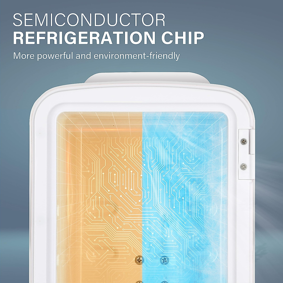 YSSOA Portable Mini Fridge, 4L Cooler/Warmer Compact Refrigerators with 110V AC Cords, for Food, Drink, SkinCare, Office, Bedroom, Dormitory, White