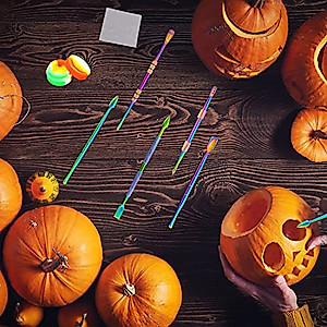 Plavision Carving tools for Wax Wood: 7 Pcs Rainbow Stainless Steel Double-Sized Sculpting Clay Tools Kits with Silicone Container for kids Wood, Wax, Jewelry, Clay, Pottery