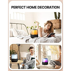50W Subwoofer Bluetooth Speaker, Night Lights Speaker with Beat-Driven Light Show, True Wireless Stereo Pairing/Aux/TF Card, 24Hrs Playtime, Punchy Bass Loud for Party Home, Decoration Gift Lamp